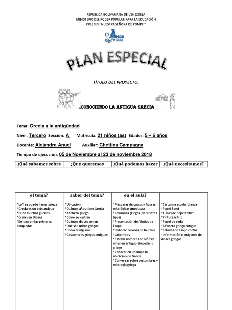 Proyecto Conociendo La Antigua A Grecia | PDF | Dibujo | Antigua Grecia