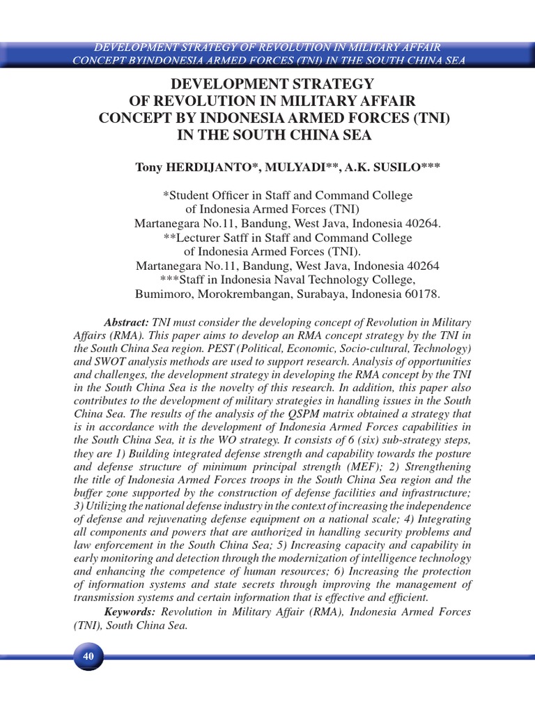 Development RMA | PDF | Swot Analysis | Military