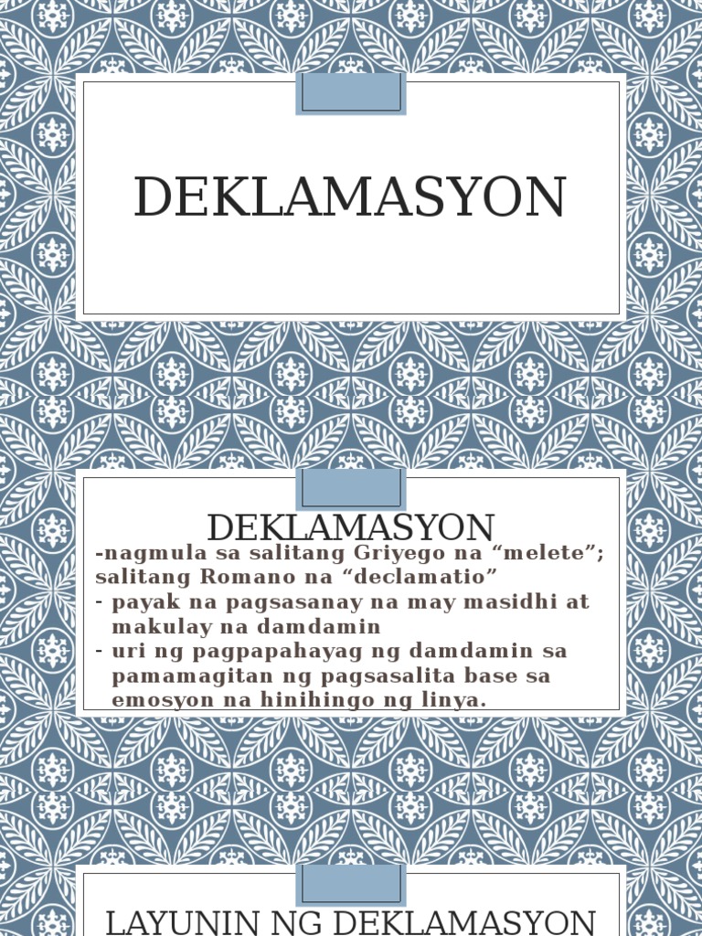 Deklamasyon | PDF
