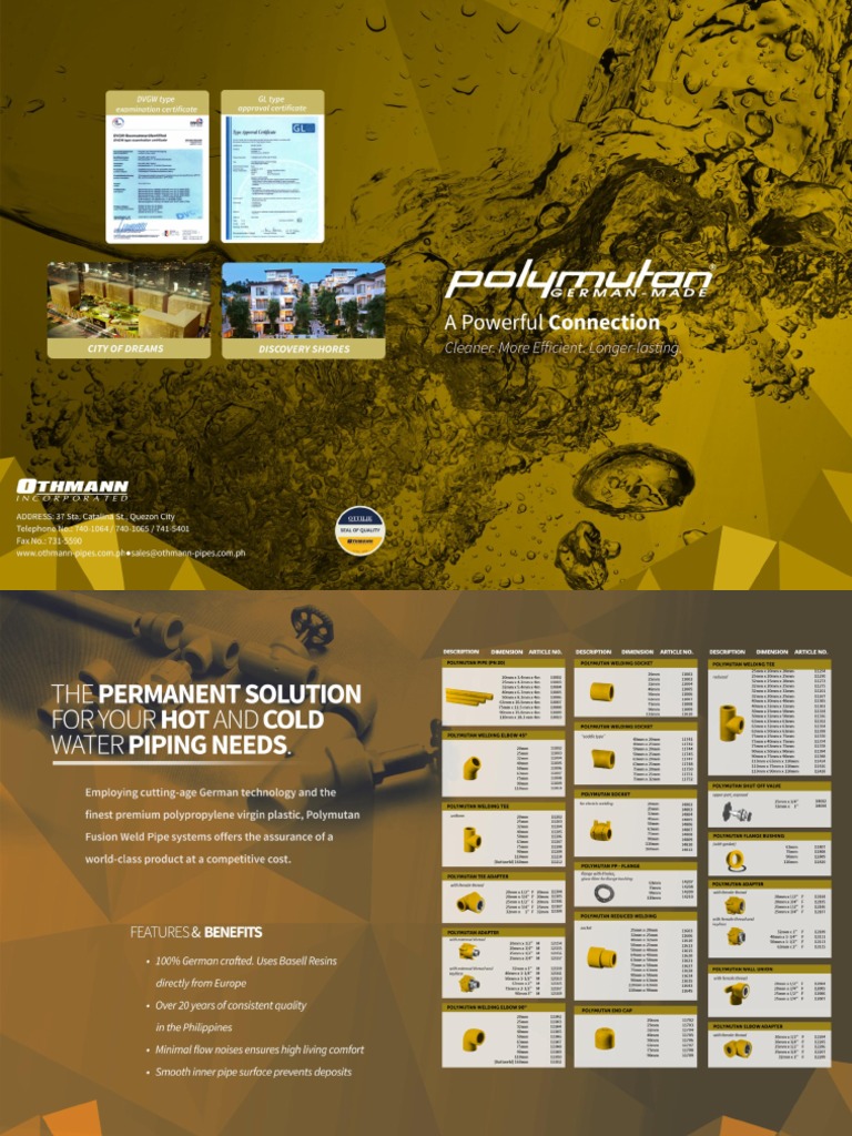 Polymutan Product Brochure | PDF