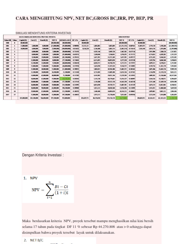 Cara Menghitung NPV | PDF