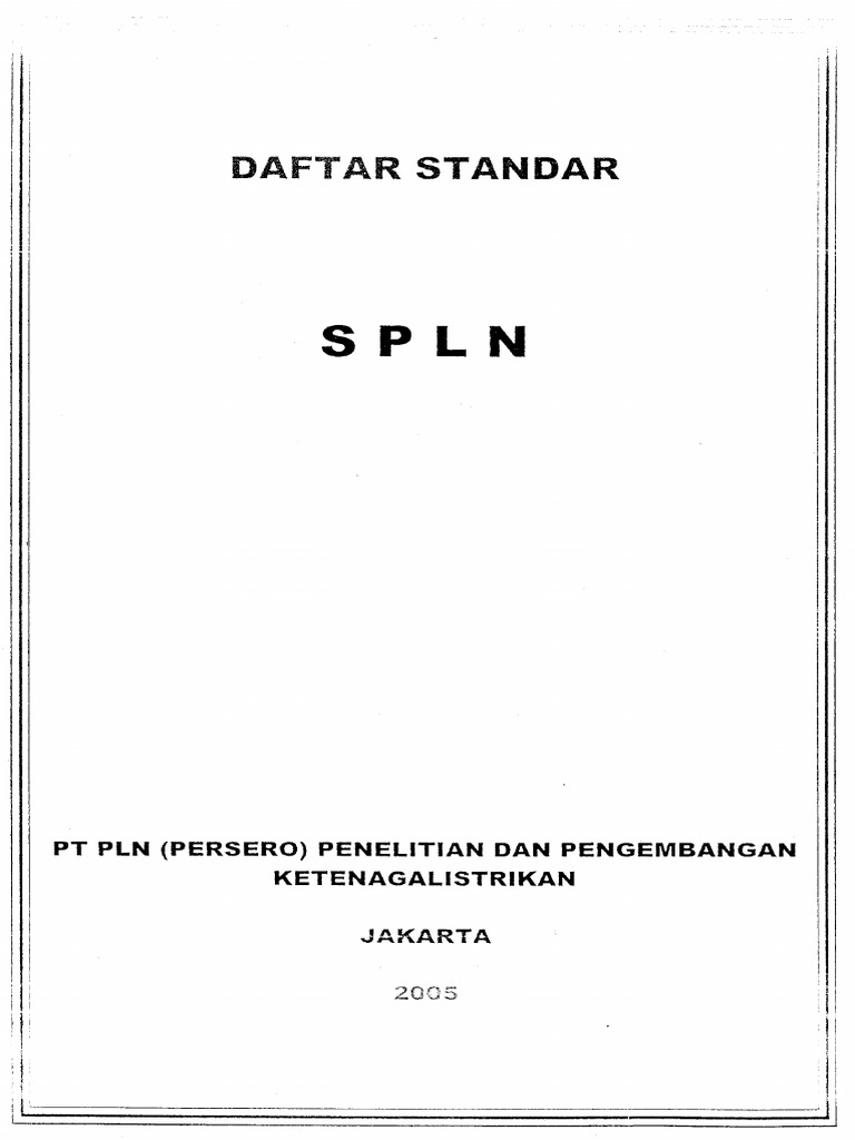 SPLN Standard PDF | PDF