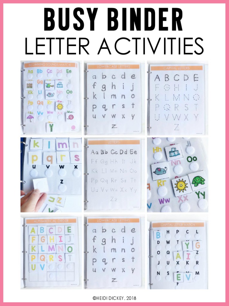 3 - Busy Binder - Letter Activities | PDF | Letter Case | Media Technology