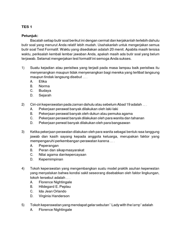 Kumpulan Soal KDK Komperhensif | PDF