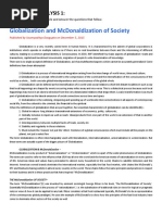 McDonaldization: An Analysis of George Ritzer's Theories and Assertions | PDF | Globalization ...