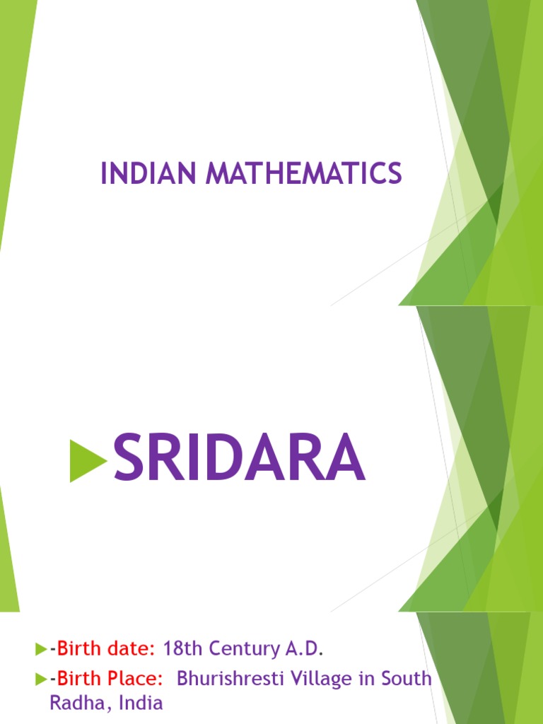 Indian Mathematics Presentation | PDF | Series (Mathematics ...