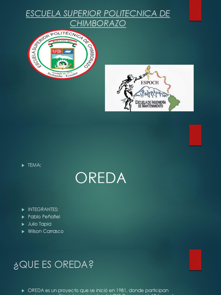 OREDA | PDF | Ingeniería de confiabilidad | Taxonomía (biología)