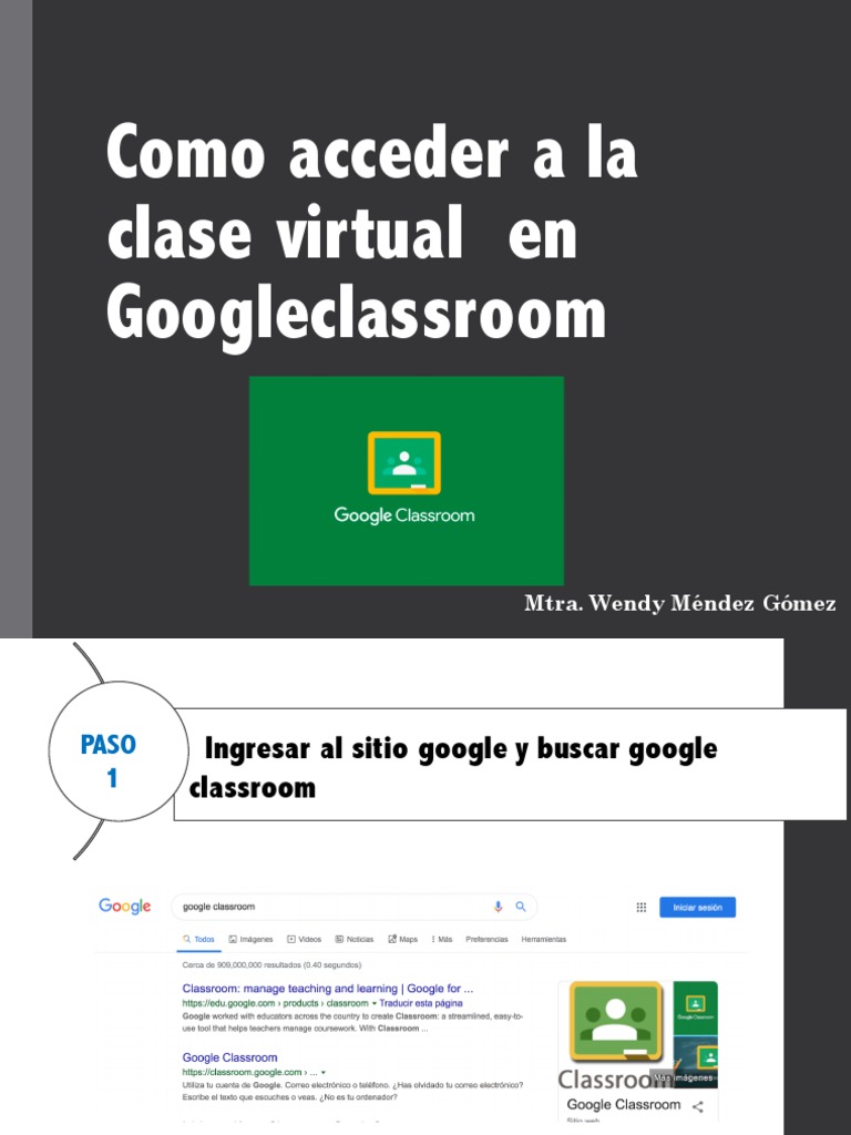 Guia para Acceder A La Googleclasroom Cbtis 231 PDF | PDF