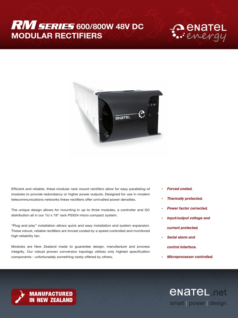 Manual RM Series 600 800W 48V DC Modular Rectifiers v1 0 PDF | PDF ...