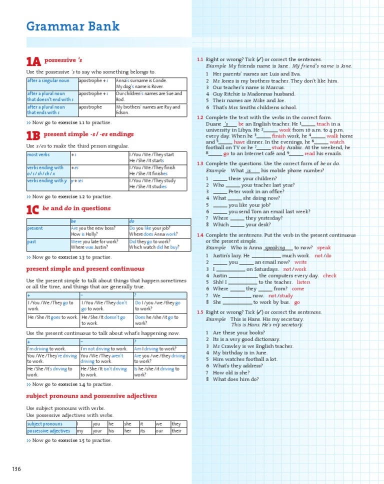 Beginners Grammar Unit 1 | PDF
