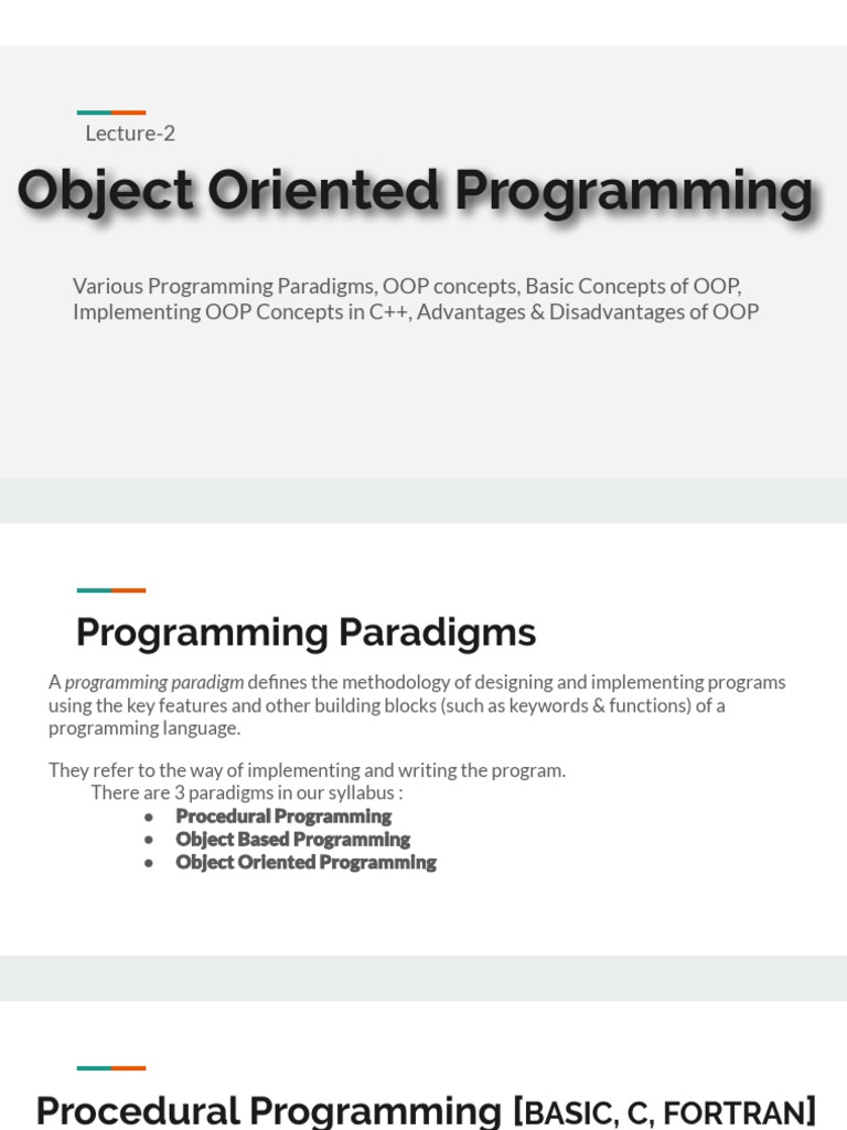 C Lecture 4 Apni Kaksha Pdf Programming Paradigms Object Oriented Programming