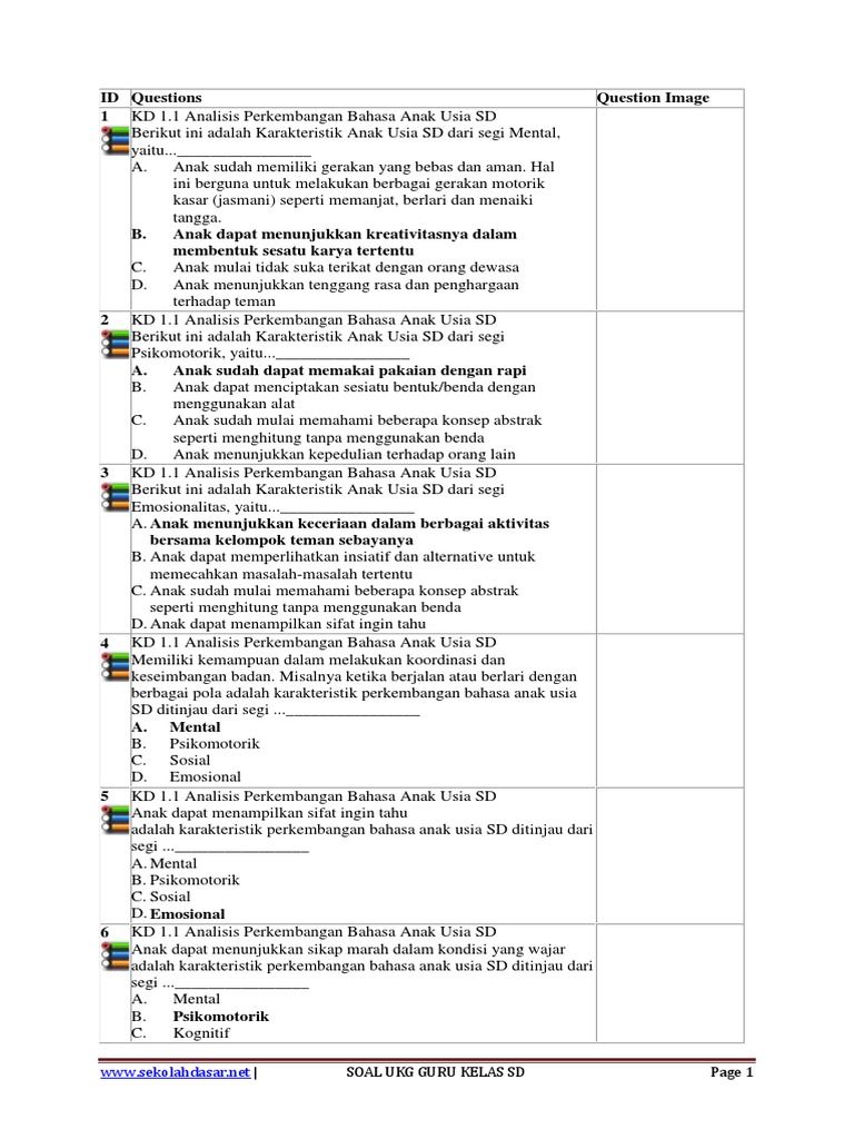 Soal Ukg | PDF