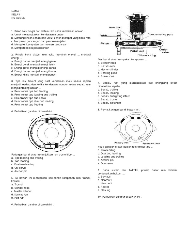 Soal Rem | PDF | Teknologi & Rekayasa