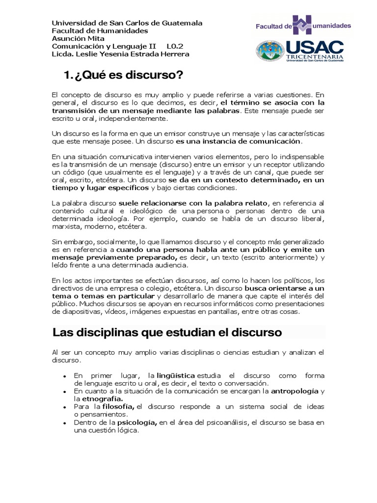 Qué Es Discurso | PDF | Discurso | Ideologías