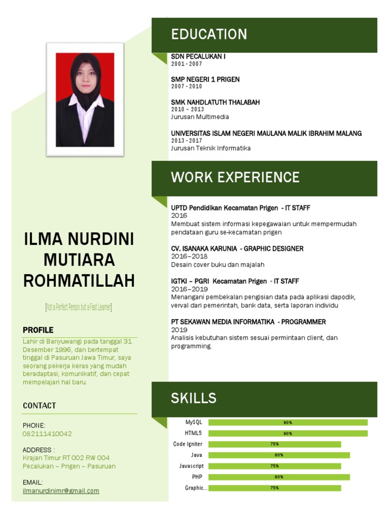 Contoh Resume / CV | PDF