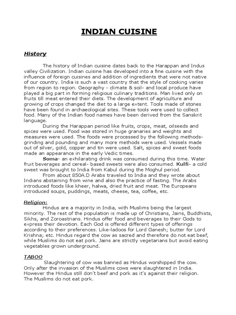Indian Cuisine | PDF | Indian Cuisine | Curry