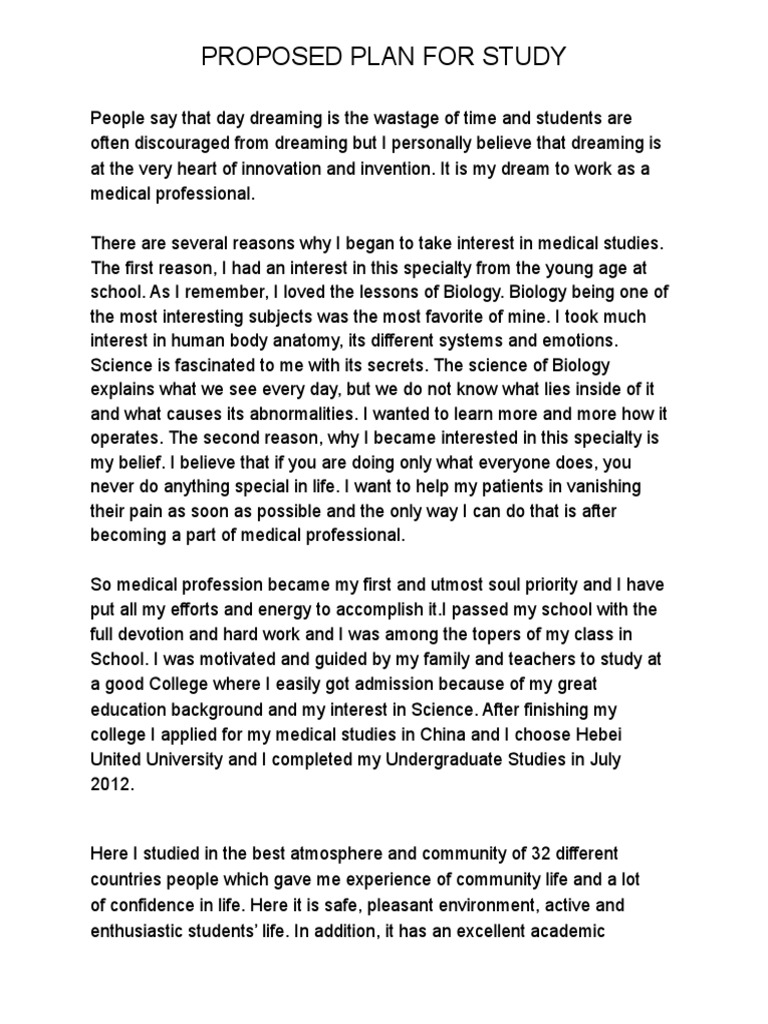 Study Plan | PDF | Public Health | Medicine