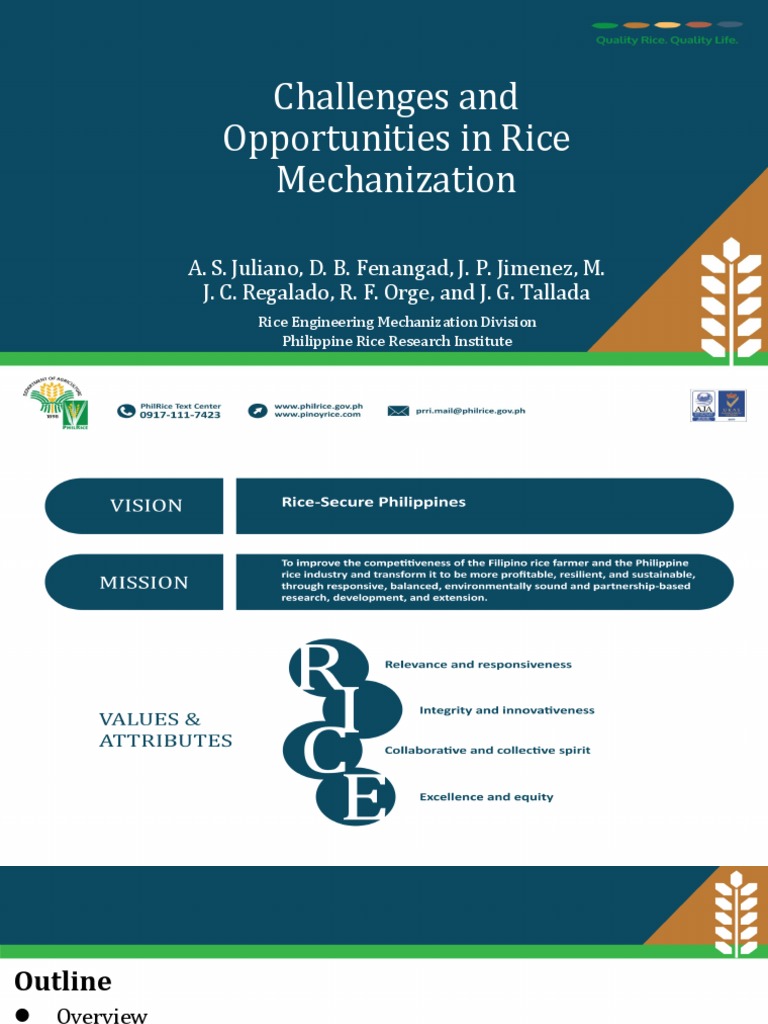 Rice Mechanization Challenges in the Philippines | PDF | Rice | Agriculture
