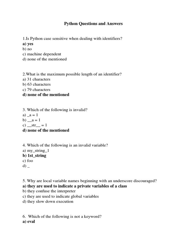 Python Fundamentals: Answers to Common Questions about Python Syntax, Data Types, Operators and ...