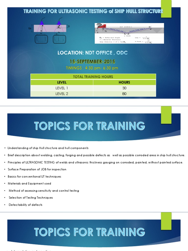 TWI UT Level II | PDF | Welding | Construction