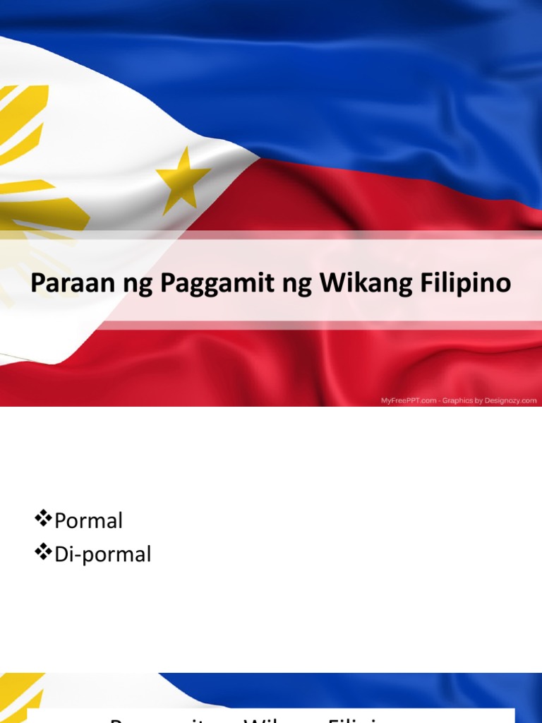 Paraan NG Paggamit NG Wikang Filipino | PDF