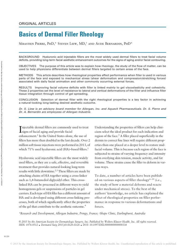 Basics of Dermal Filler Rheology.2 | PDF | Elasticity (Physics ...