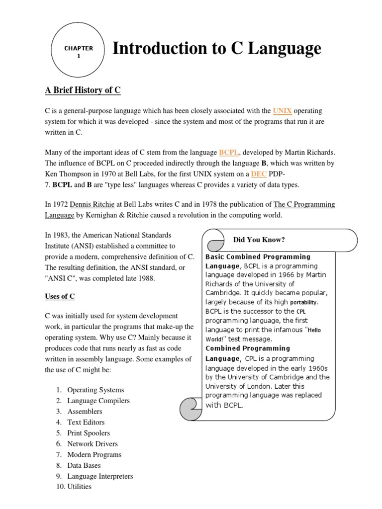 Handouts For C Language | PDF | Data Type | C (Programming Language) Handouts For C Language | PDF | Data Type | C (Programming Language)