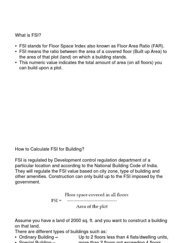 FSI | PDF | Mumbai | Buildings And Structures