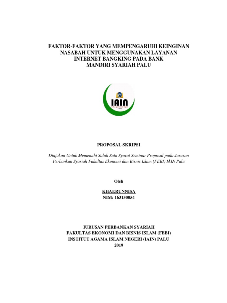 Sampul Proposal | PDF | Karier & Perkembangan