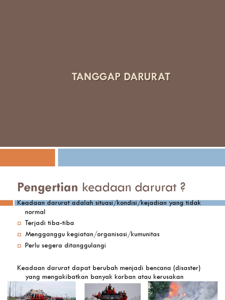 Tanggap Darurat PPT 281119 | PDF