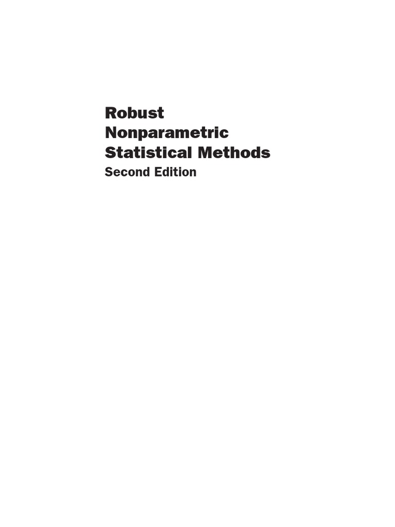 Robust Nonparametric Statistical Methods Second Edition | PDF | Correlation And Dependence ...
