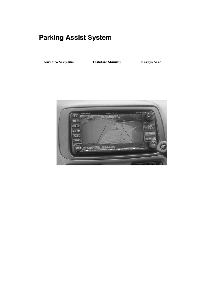Parking Assistance PDF | PDF | Charge Coupled Device | Sensor