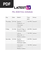 TATA IPL 2025 - Match Schedule | PDF | Sports | Cricket Competitions