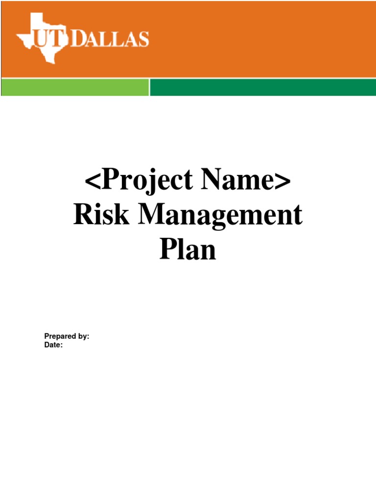 UTD Risk Management Plan Template | PDF | Risk Management | Emergency ...