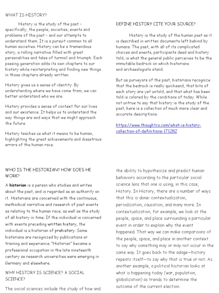 What Is History | PDF | Historian | Science