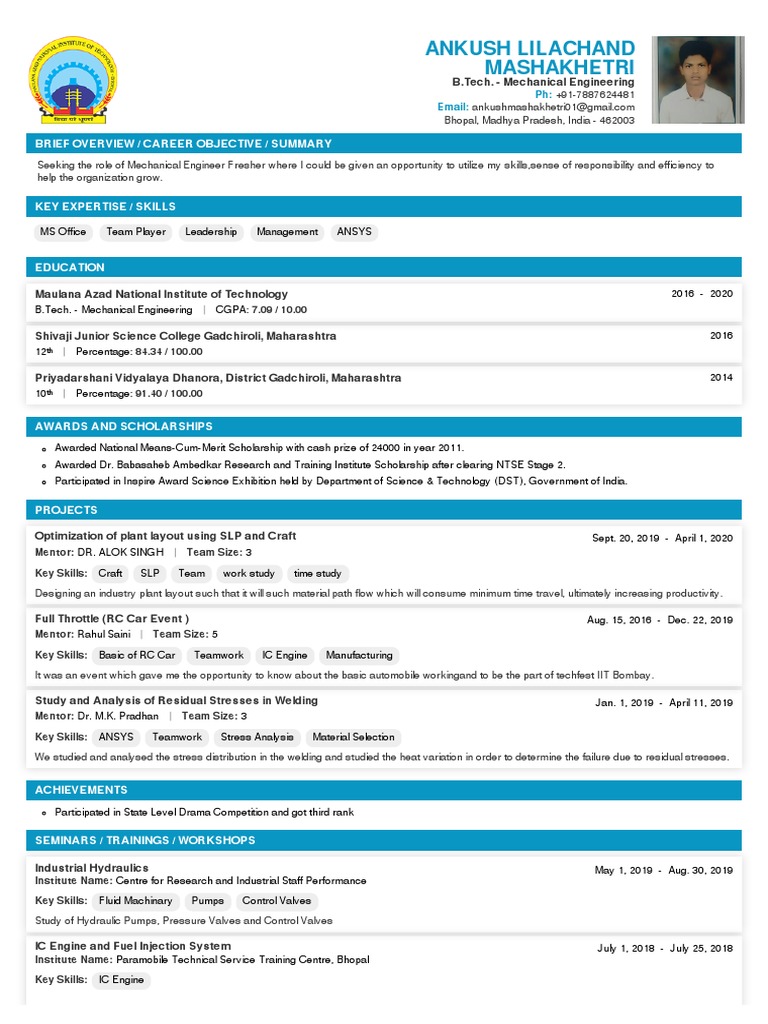 Ankush Masha Resume | PDF | Mechanical Engineering | Nature