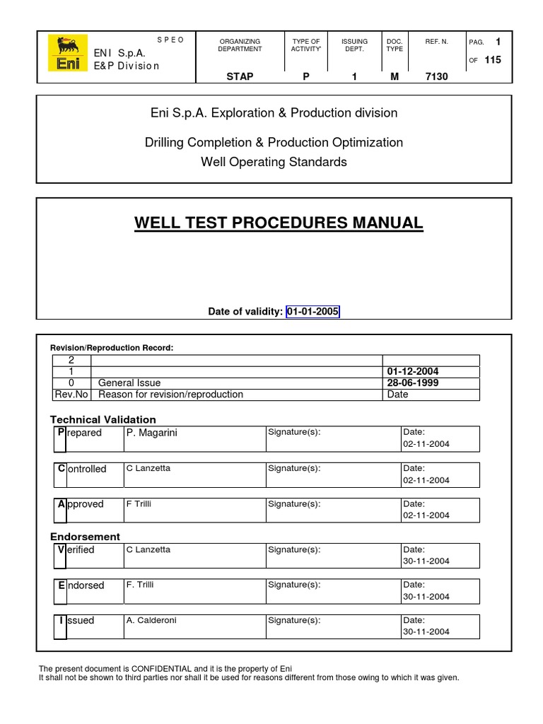 Well Test Procedures Manual | PDF | Oil Well | Petroleum Reservoir