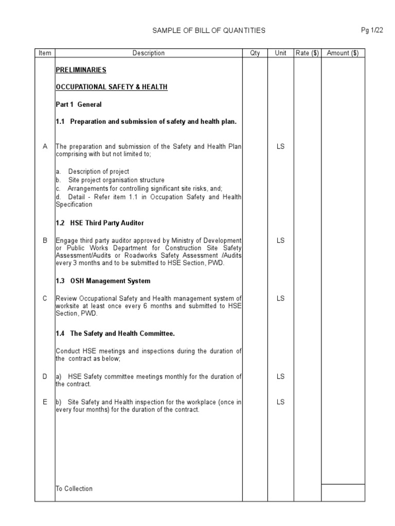 Boq Osh | PDF | Personal Protective Equipment | Dangerous Goods