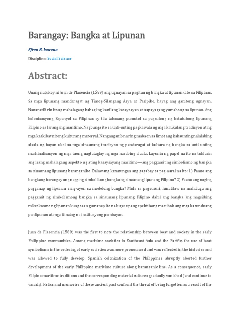 Barangay | PDF