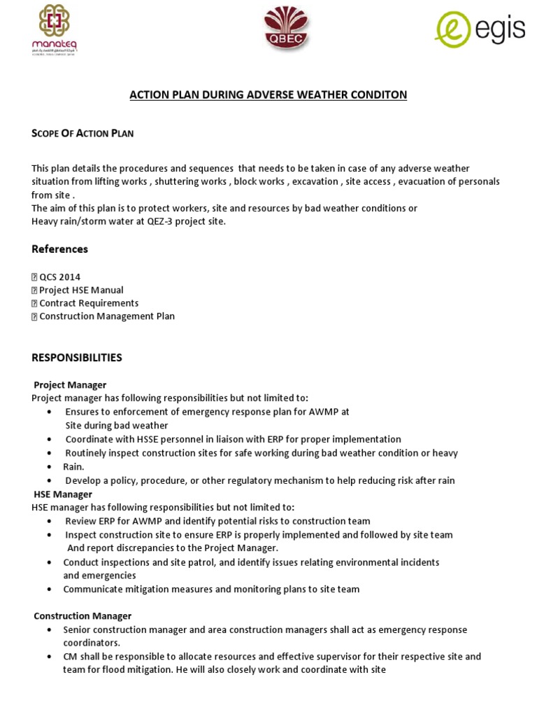 Adverse Weather Action Plan | PDF | Emergency Management | Emergency