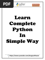 Python Durga Notes | PDF | Reserved Word | Python (Programming Language)