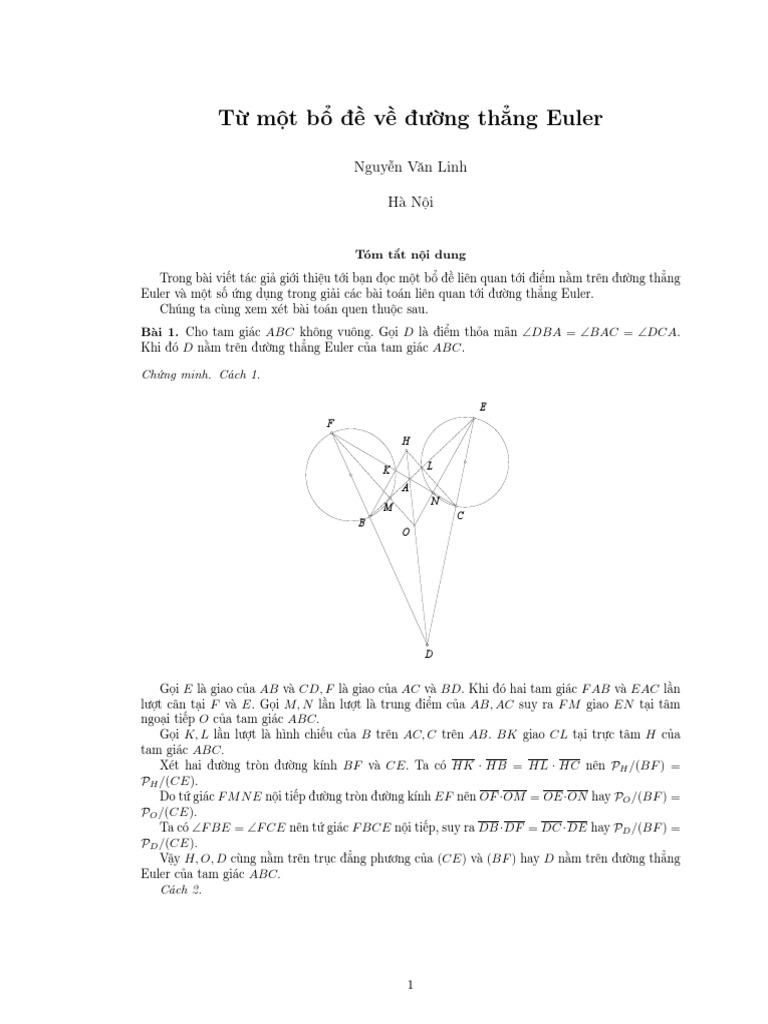 Euler Lemma PDF | PDF