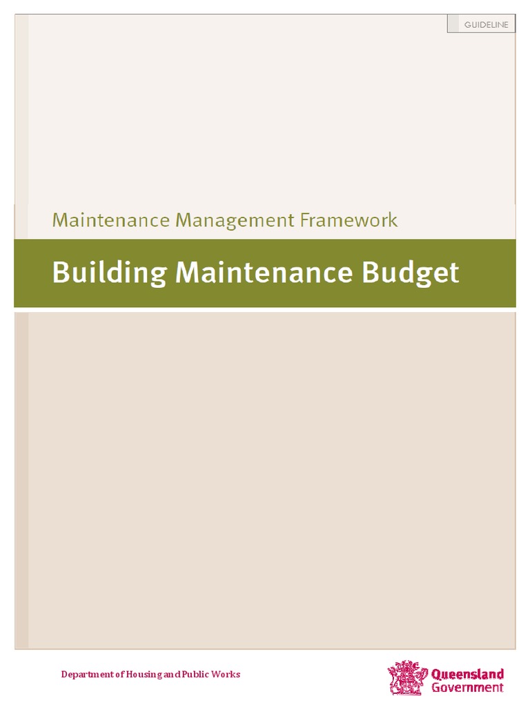 Building Maintenance Budget | PDF | Expense | Risk Management