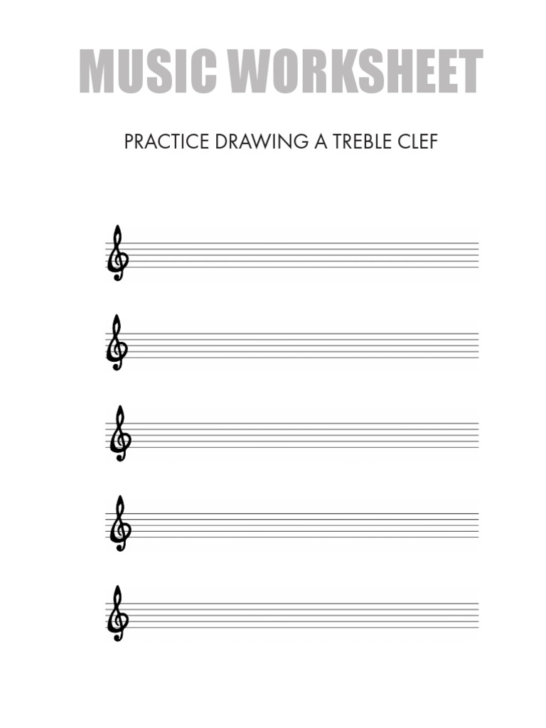 TrebleClefBassClefWorksheet PDF | PDF