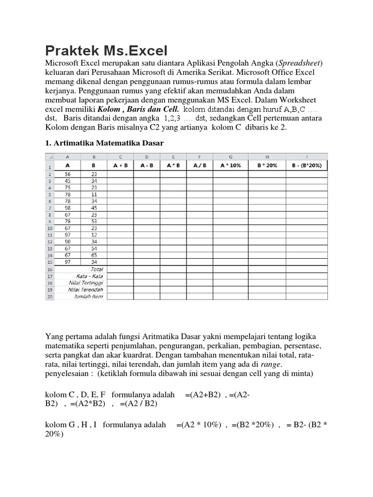 Praktek Ms - Excel LK 19 | PDF | Pengelolaan Keuangan & Uang | Metode ...