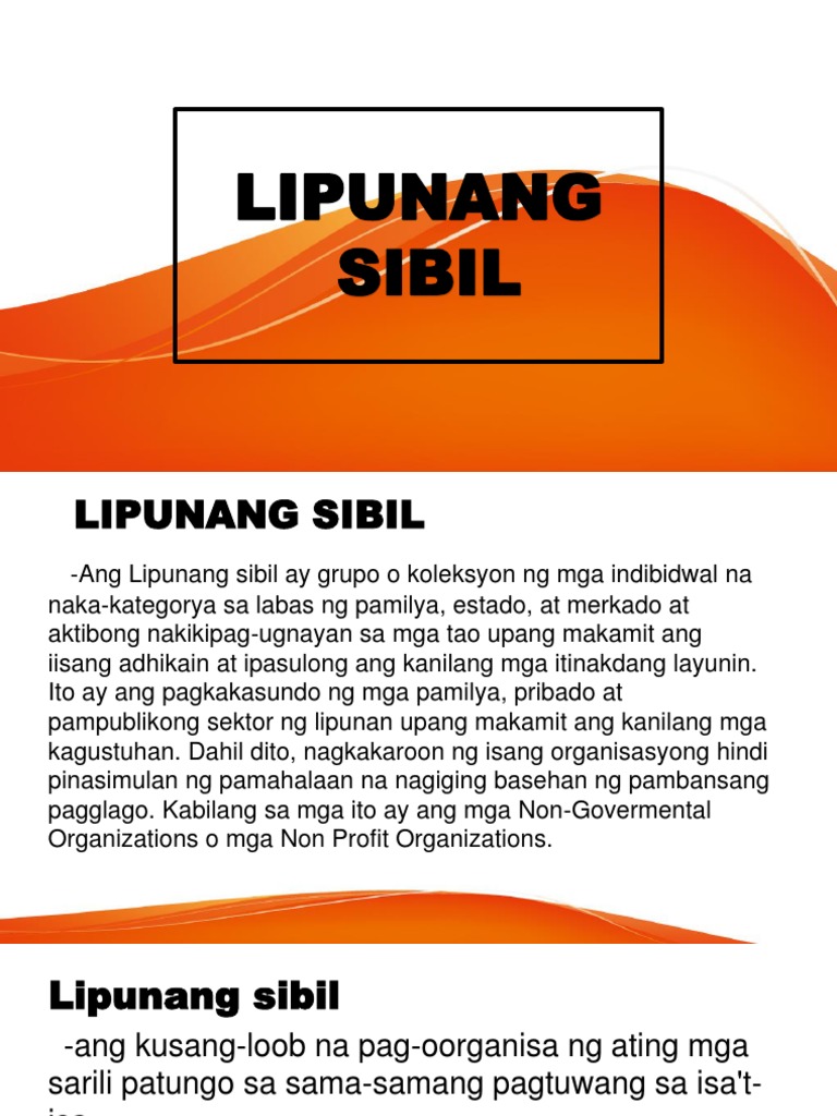 Lipunang Sibil | PDF