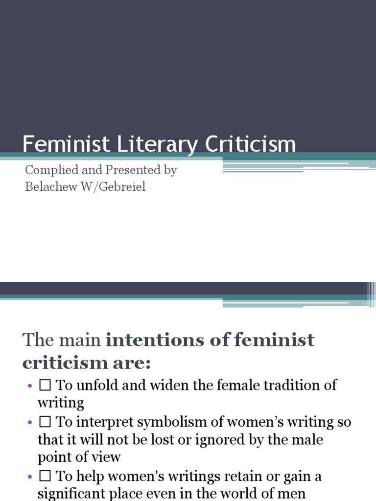 Goals of Feminist Literary Criticism | PDF | Misandry | Gender
