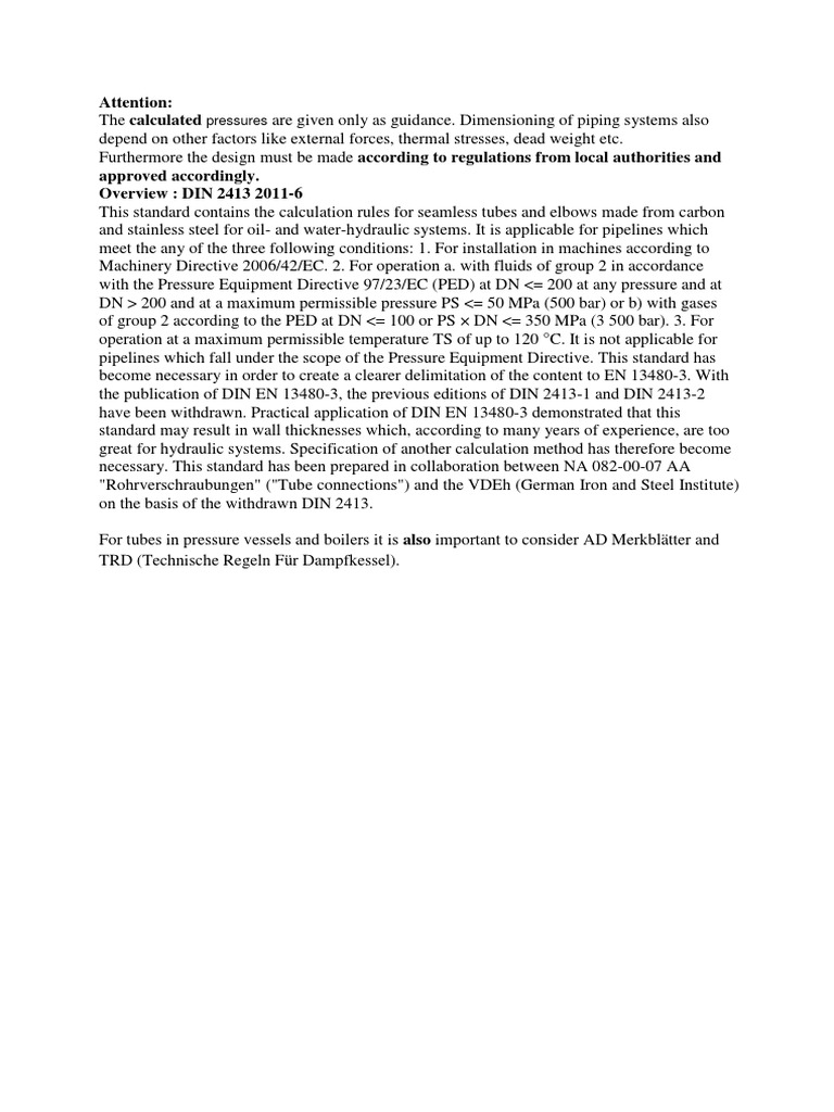Attention Regarding The Validity of Din 2413 | PDF