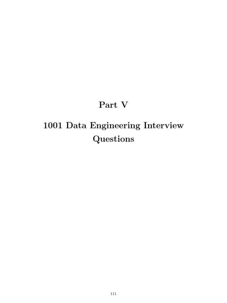 150 Data Engineering Interview Questions PDF | PDF | Apache Hadoop ...