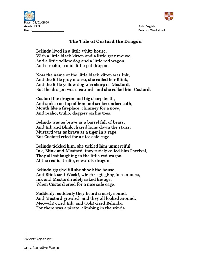 Narrative Poetry Worksheets | PDF | Poetic Devices | Poetry